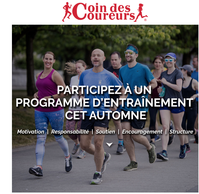 Coin des Coureurs: programme disponible. - Courir.org